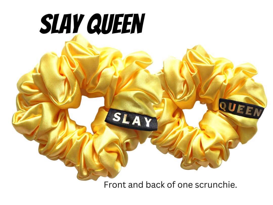 Slay Queen Scrunchie Stocking Filler Satin Scrunchie Gift - Etsy Australia