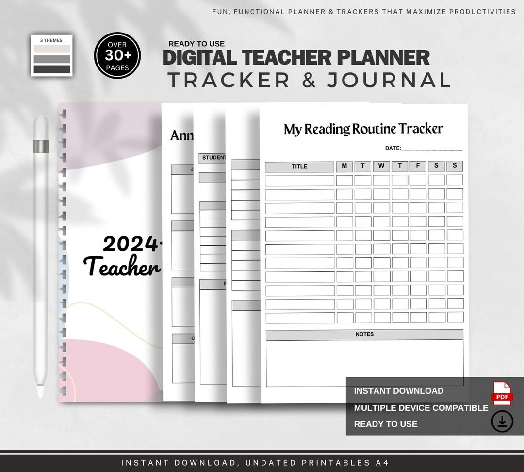 Minimalist Teacher Planner, Daily Agenda Book, Classroom Organizer ...