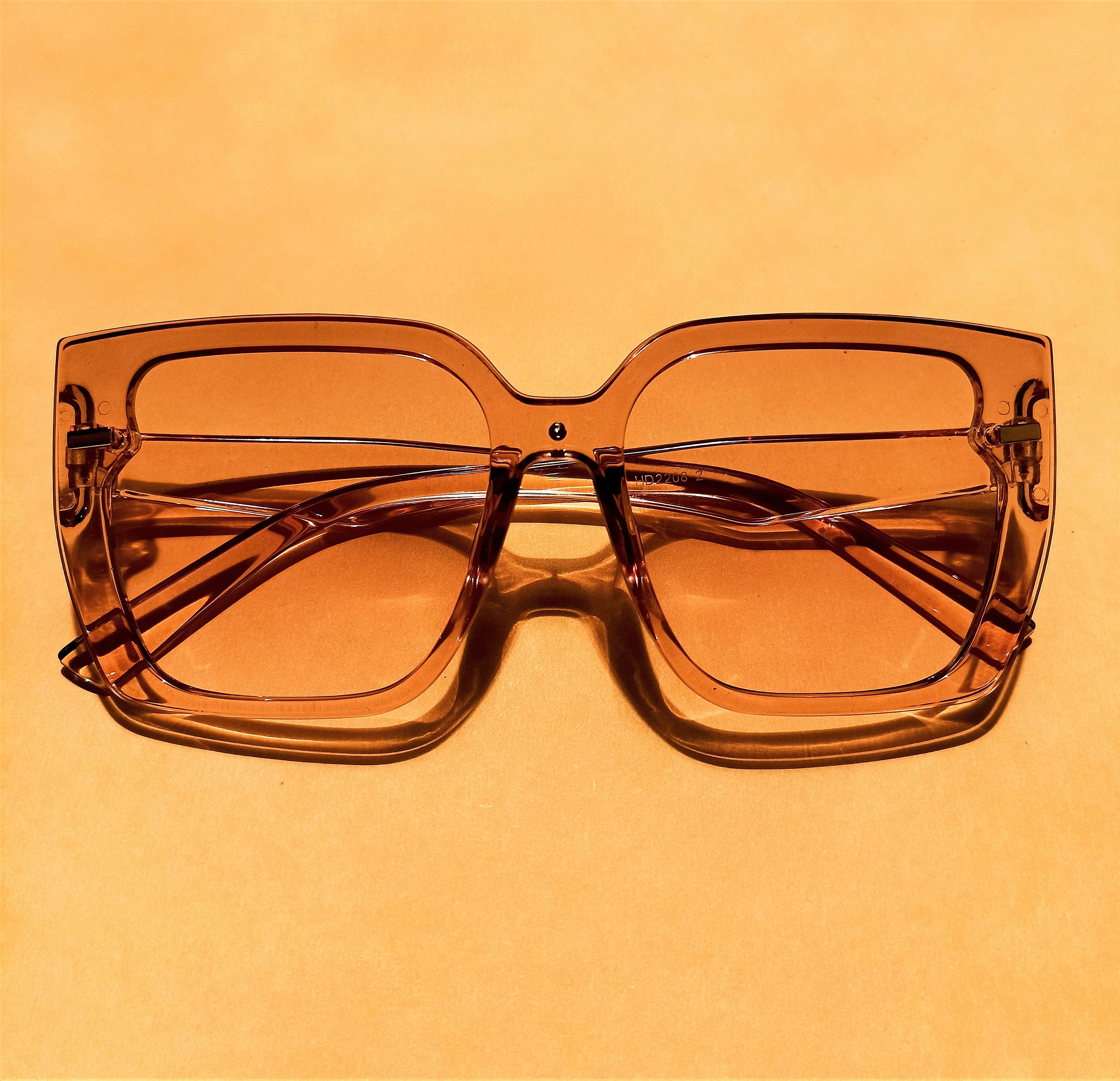 Retro 1970s Vintage Style Oversized Squared Sunglasses Etsy