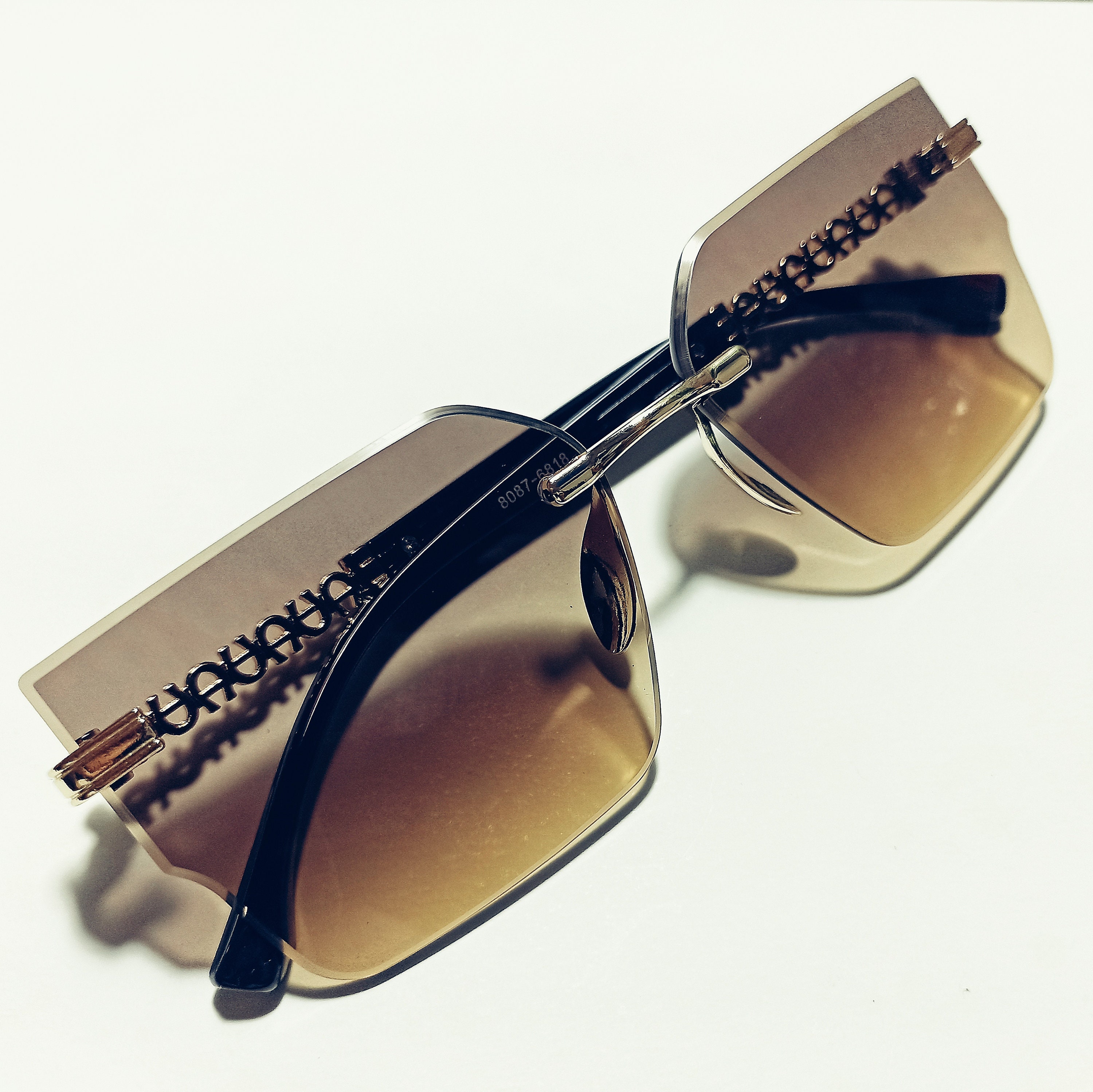70s Style Gold Rim Translucent Color Hue Square Womens - Etsy