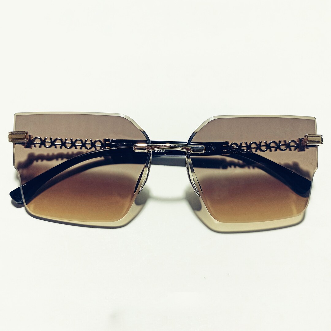 70s Style Gold Rim Translucent Color Hue Square Womens - Etsy