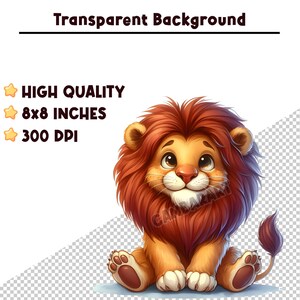 Whimsical Safari Animals Clipart 25 Unique PNG Images, Commercial Use ...