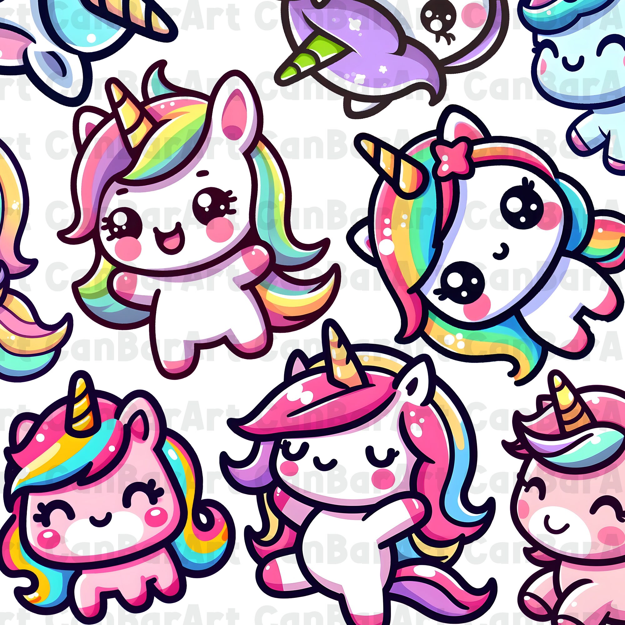 Kawaii Unicorn Clipart, Cute Unicorn 100 Png, Cute Kawaii Clipart ...