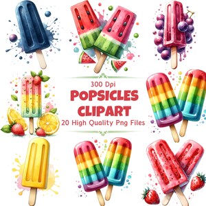 Popsicle Clipart - Etsy