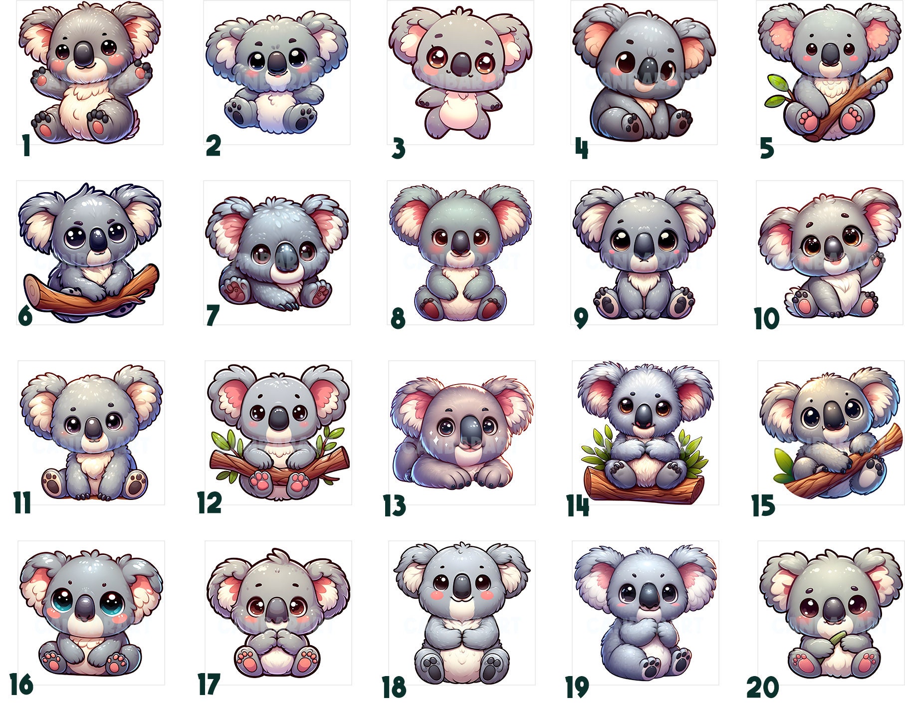 Cute Koala Clipart Clipart Bundle Australian Animals Nursery Clipart ...