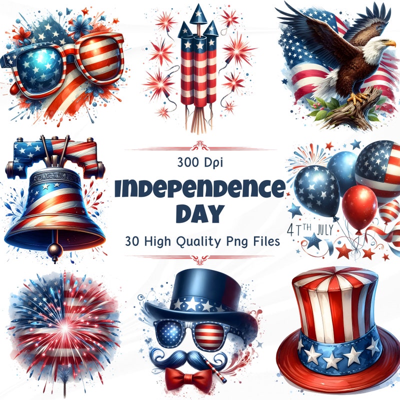 4th of July Clip Art - Etsy