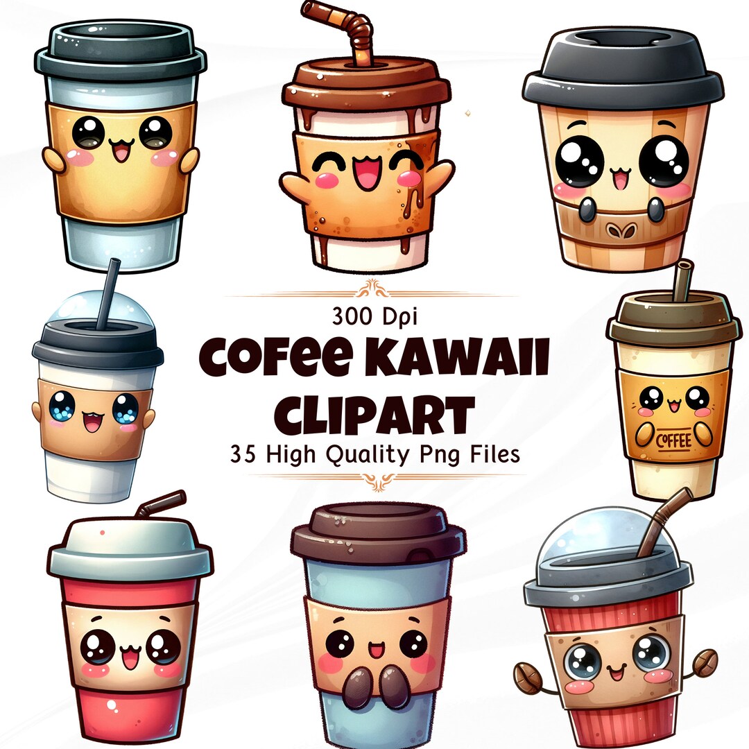 Kawaii Cofee Clipart Cute Coffee Png Clip Art Kawaii Drinks Transparent ...