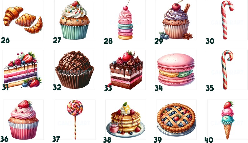 Sweets Clipart Cupcake Clipart Cake Clipart Donuts Clipart Dessert Clip ...