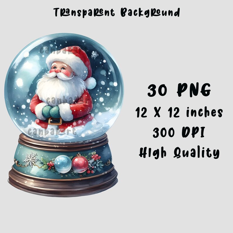 Snow Globes Clipart, 30 Png High Quality , Holiday, Christmas, Instant ...