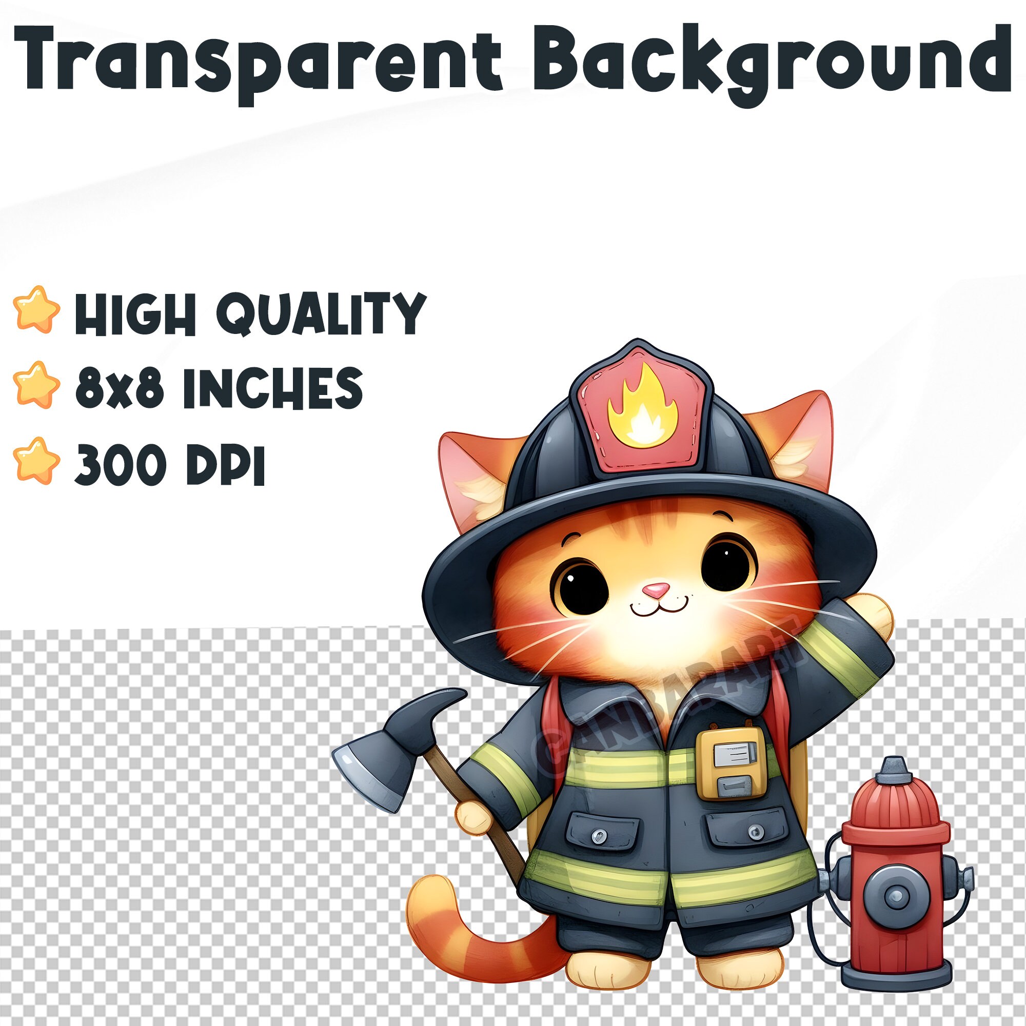 Firefighter Clipart High-resolution 300 DPI Graphics Transparent ...