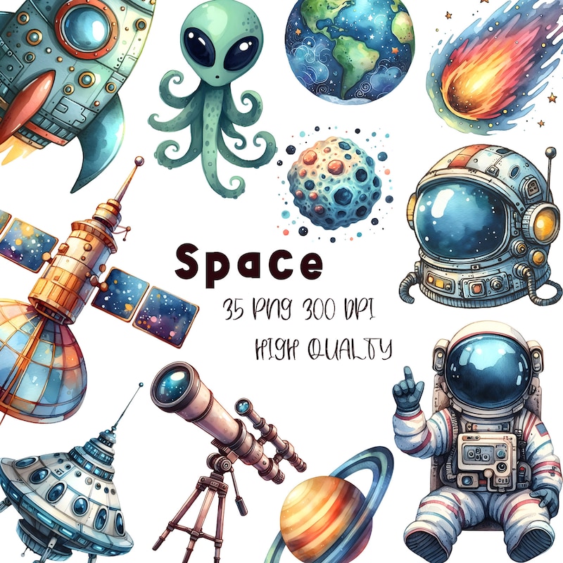 Space Clip Art - Etsy