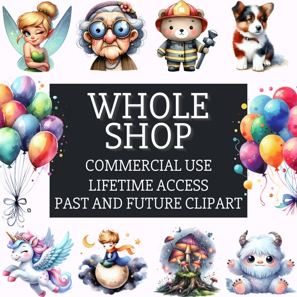 Shopping Clipart - Etsy