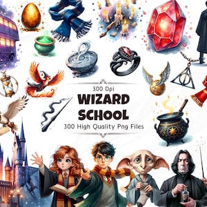 Harry potter clipart - Etsy