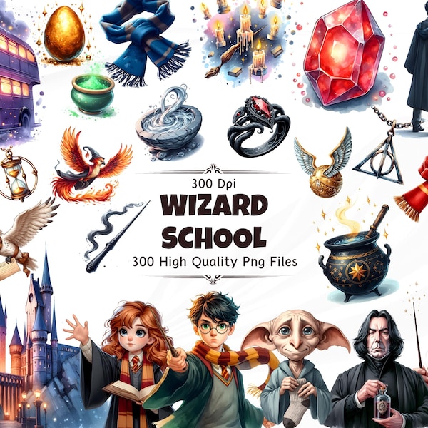 Harry potter clipart - Etsy