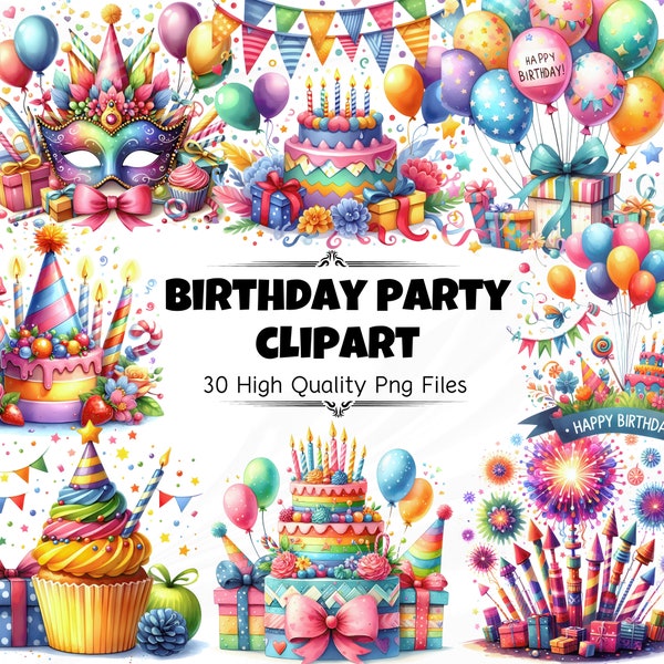 Birthday Clipart - Etsy