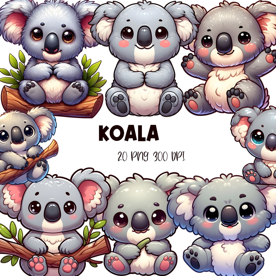 Cute Koala Clipart Clipart Bundle Australian Animals Nursery Clipart ...