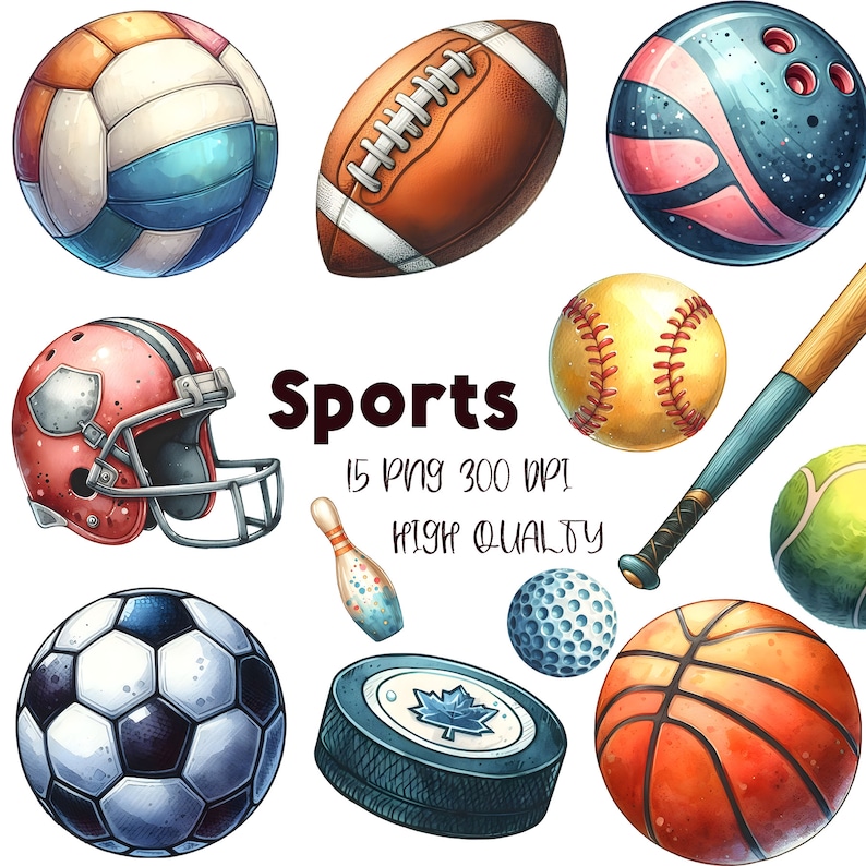 Sports Clipart 15 PNG 300 Dpi High Quality Clip Art Soccer Clipart ...