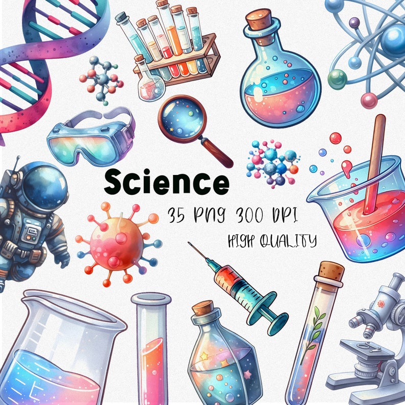 Science Clipart Laboratory Clipart Lab Clipart Space Clipart Chemistry ...