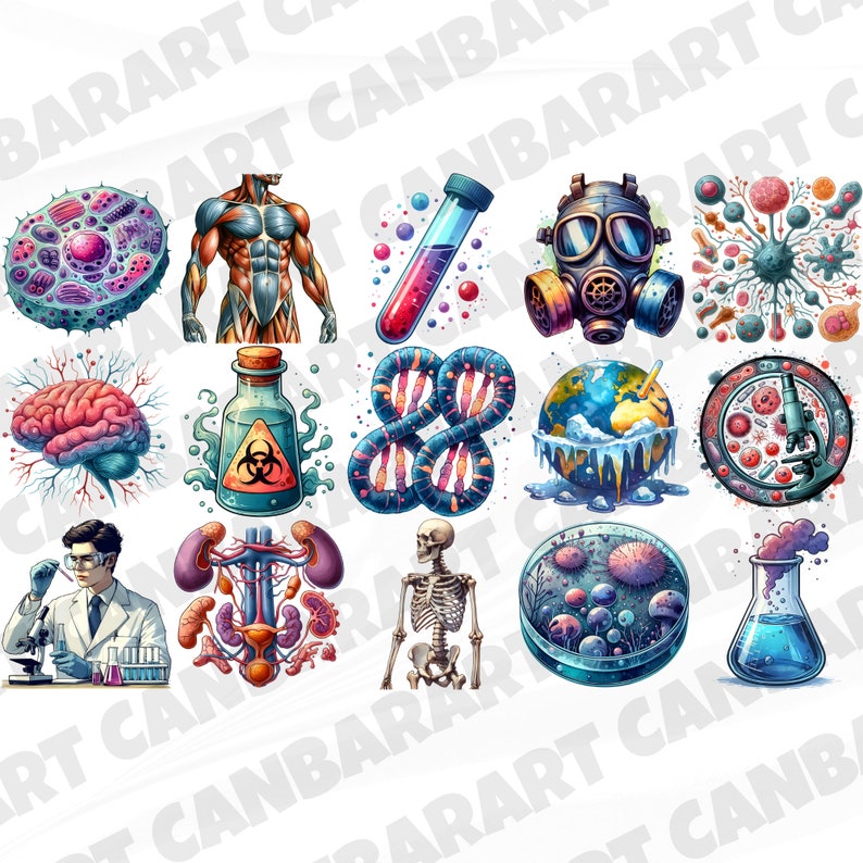 Biology Clipart Laboratory Clipart Bacteria Clipart Science Clipart ...