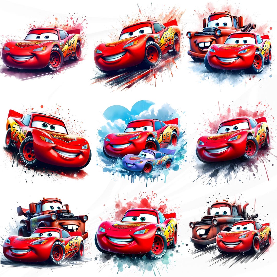 Lightning Cars Clipart Set 300 DPI, High-resolution, Transparent ...