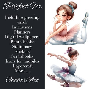 Ballerina Clipart Set High-quality 300dpi, Transparent Background ...