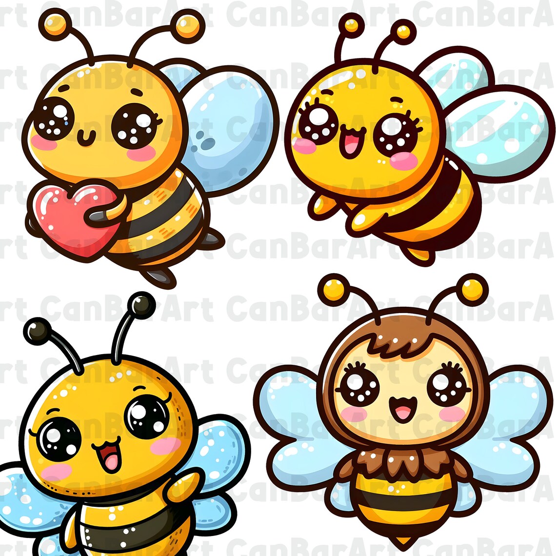 Cute Bee Clipart Honey Bee 100 PNG High Quality Clip Art Bee Sticker ...