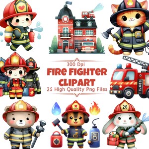 Firefighter Clipart High-resolution 300 DPI Graphics Transparent ...