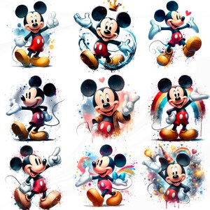 Conjunto de imágenes prediseñadas de Mickey Mouse 300 DPI, alta ...