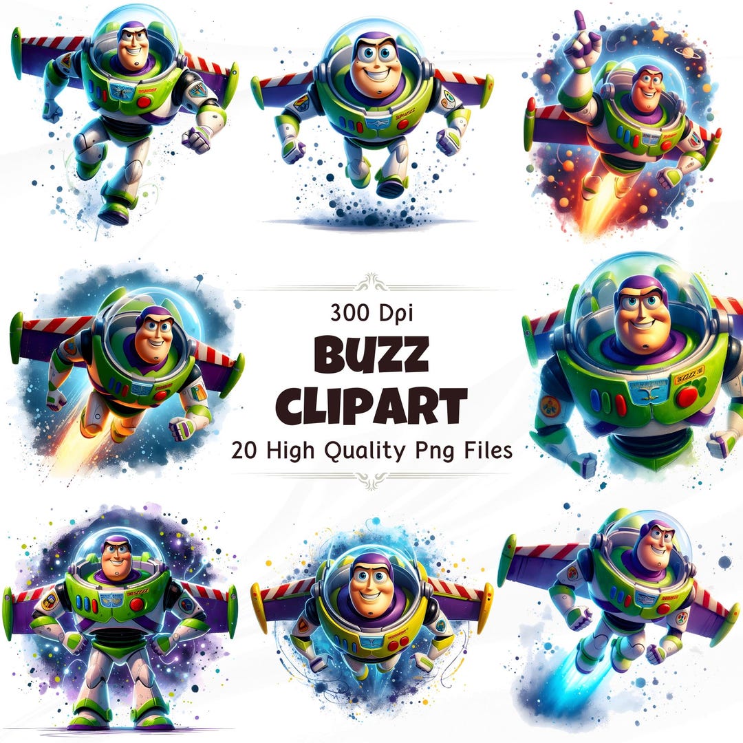Buzz Clipart Set 300 DPI, High-resolution, Transparent Background for ...