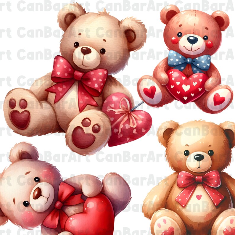 Valentines Teddy Bear Clipart 25 PNG High Quality Cute Teddy Bear ...