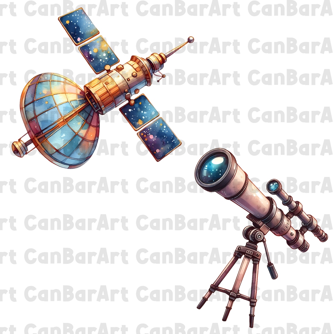 Space Clipart Astronaut Png Planets Clip Art Trasparent Background Cute ...