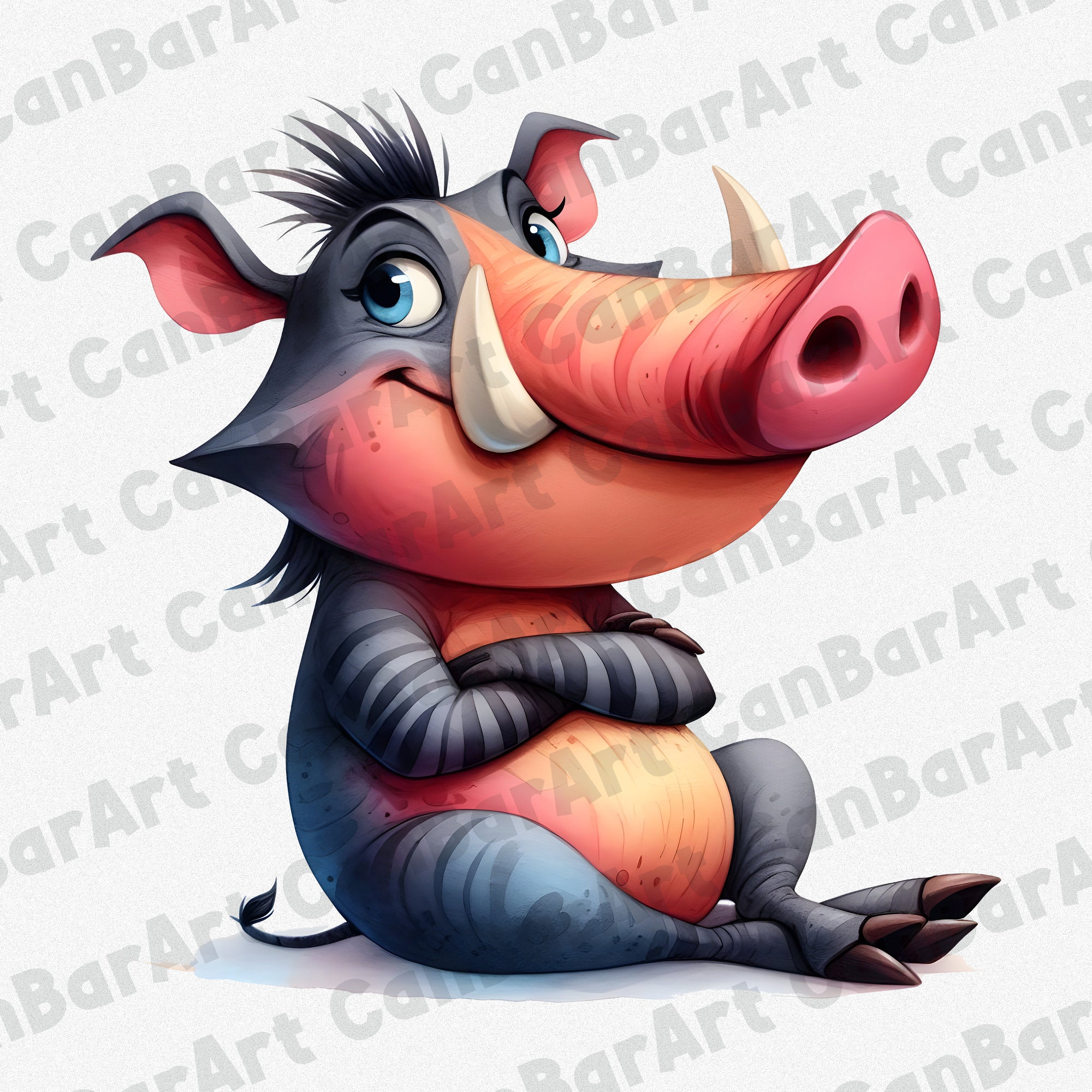 Whimsical Safari Animals Clipart 25 Unique PNG Images, Commercial Use ...