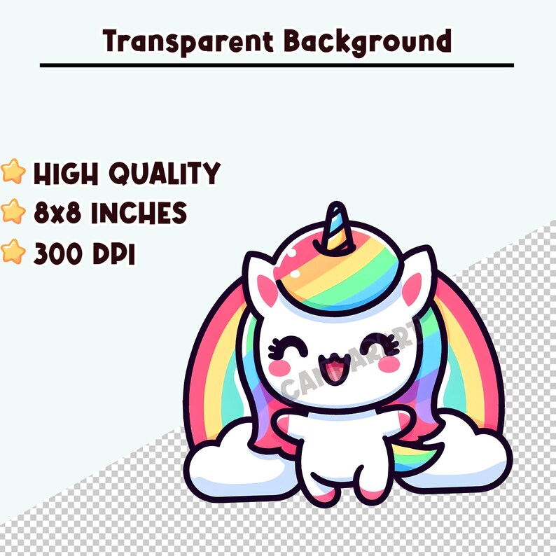 Kawaii Unicorn Clipart, Cute Unicorn 100 Png, Cute Kawaii Clipart ...