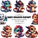 Dragon Clipart Set Baby Dragon Designs, 20 High-quality PNG Files for ...
