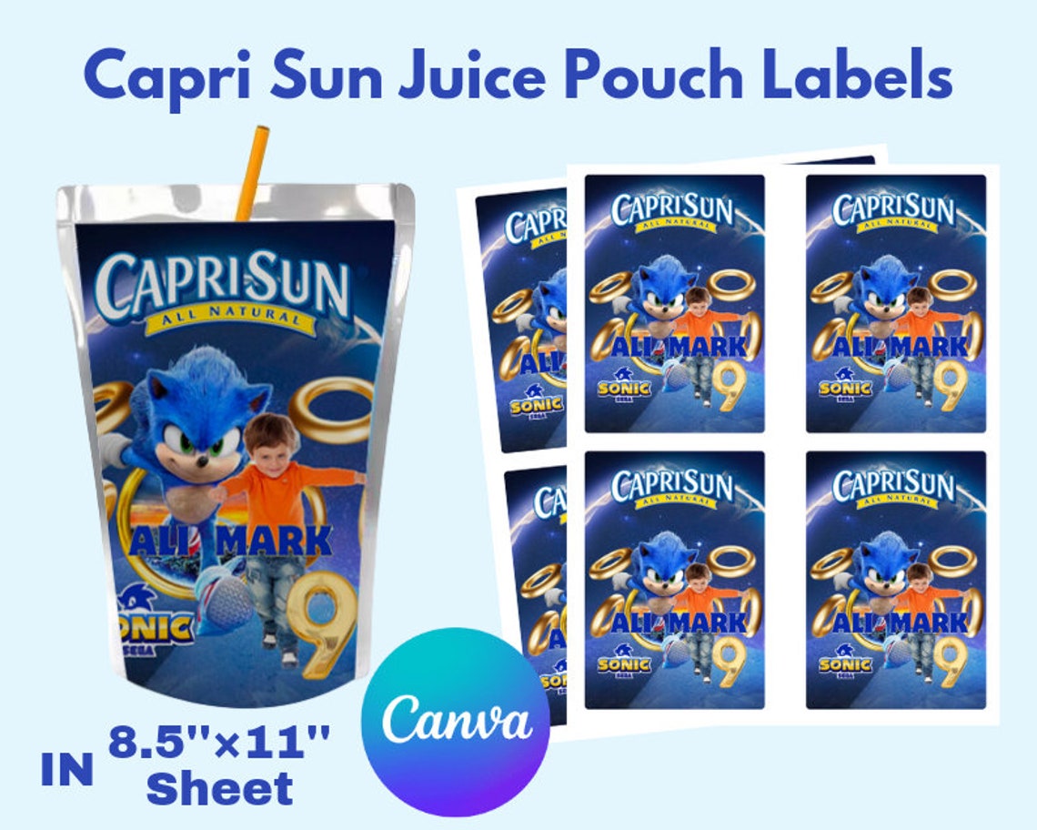 DIY Capri Sun Template Juice Pouch Label Instant Download Birthday ...