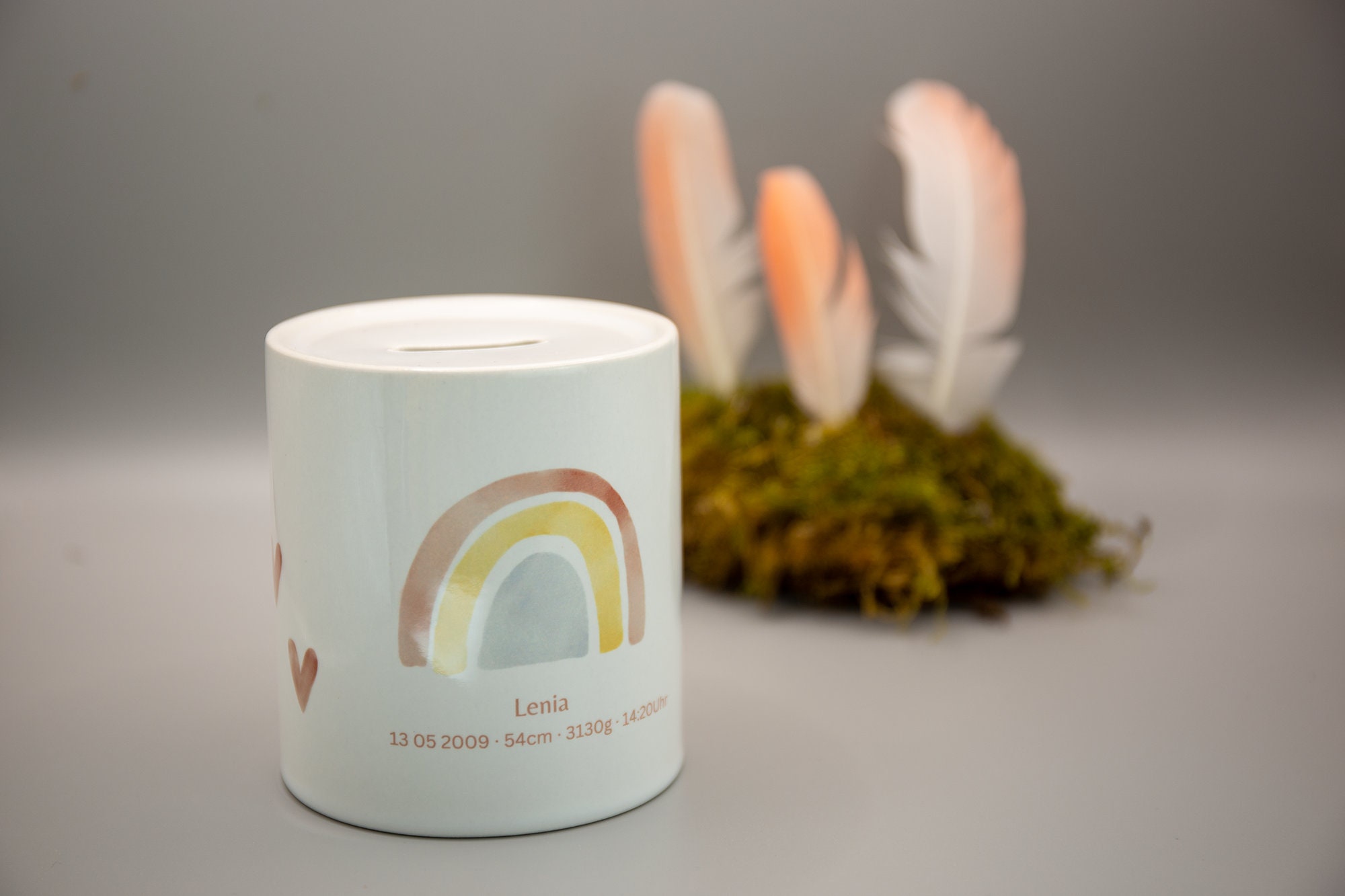 Spardose personalisiert mit Regenbogen. Spardose zur Geburt. - Etsy.de