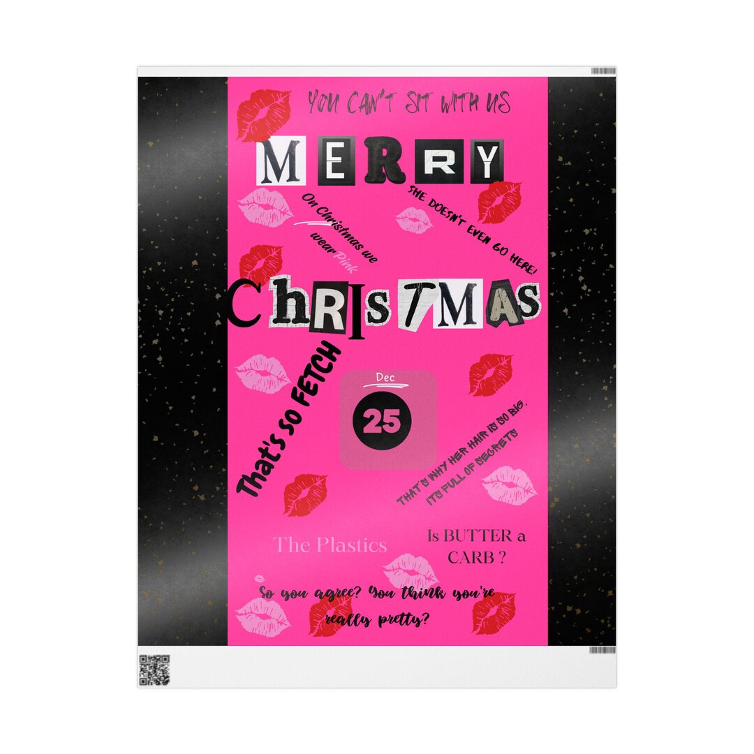 Mean Girls Inspired Christmas Gift Wrap Paper Funny Holiday Wrapping ...