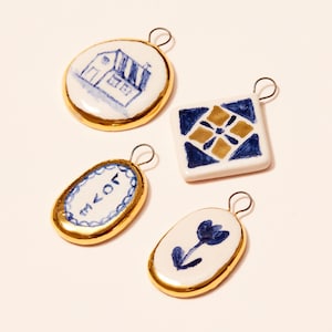 Ceramic Charm, Ceramic Pendant, Handmade Ceramic Charms, Charm Necklace ...