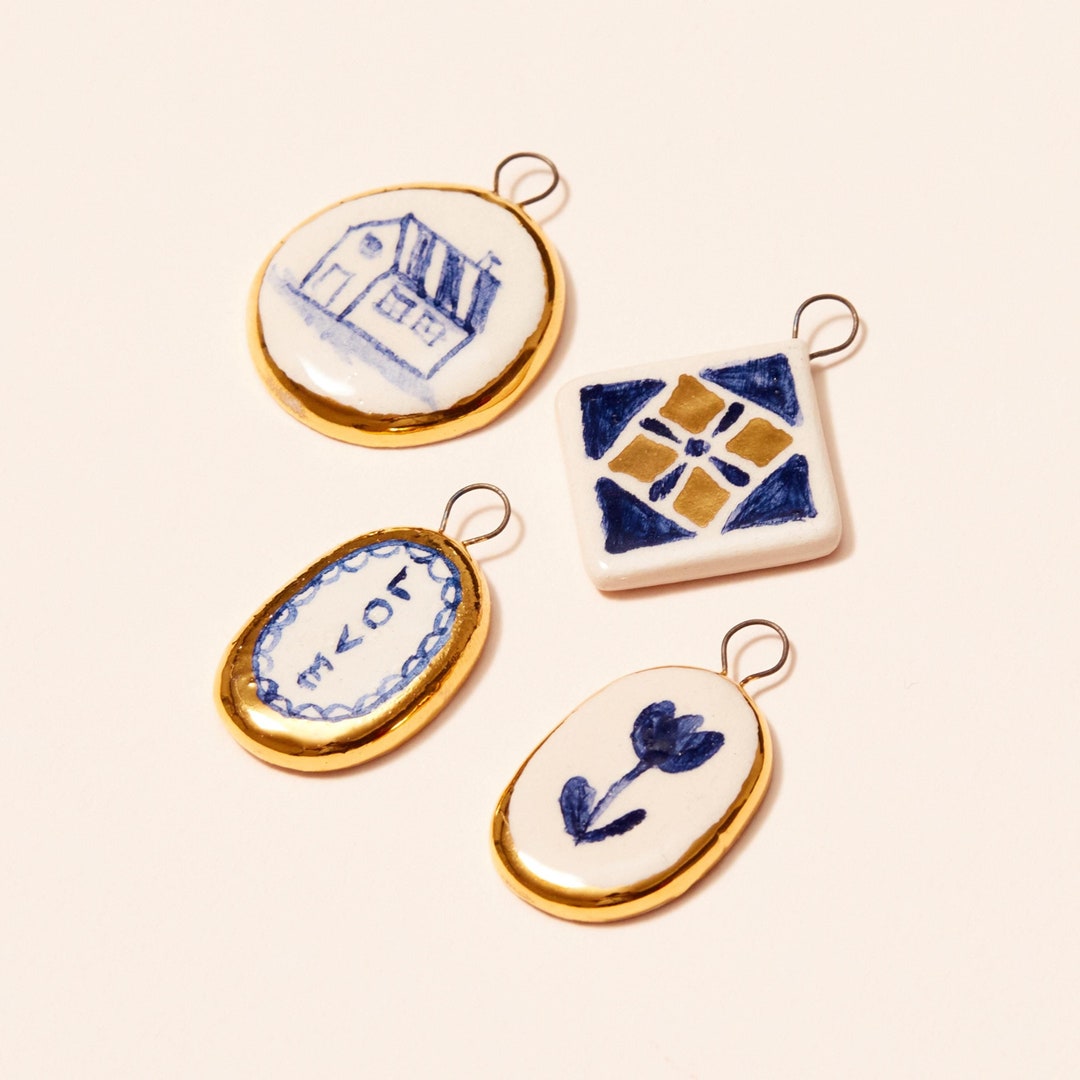 Ceramic Charm, Ceramic Pendant, Handmade Ceramic Charms, Charm Necklace ...