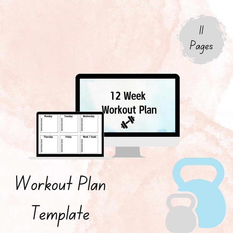 12 Week Workout Plan Template - Etsy