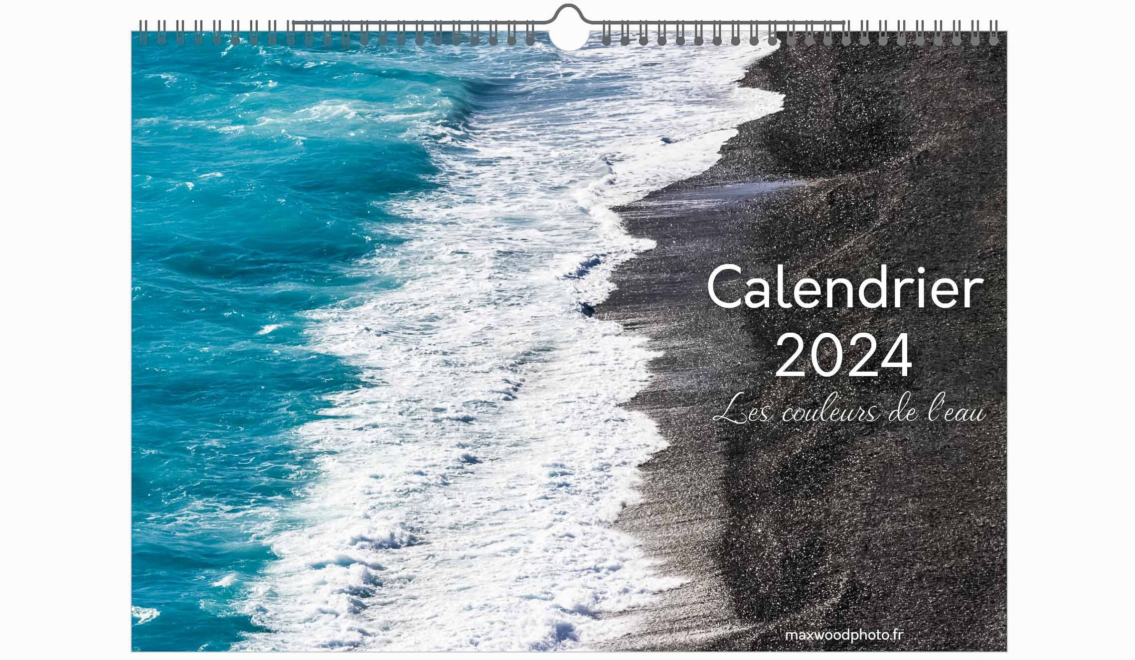 2024 Calendar Wall the Colors of Water - Etsy