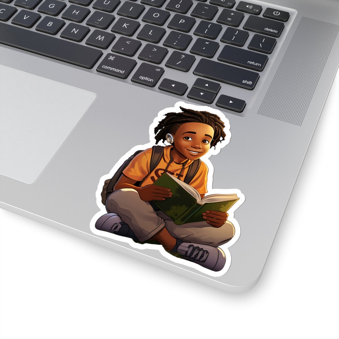 Black Boy Reading Stickers - African American Representation - Etsy