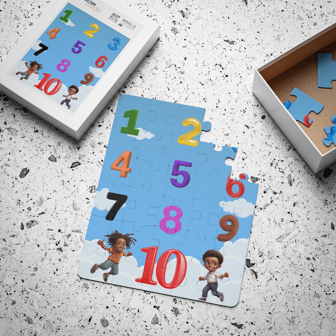 Numbers Kids' Puzzle - African American Boy - Black Kids - Black Boy ...