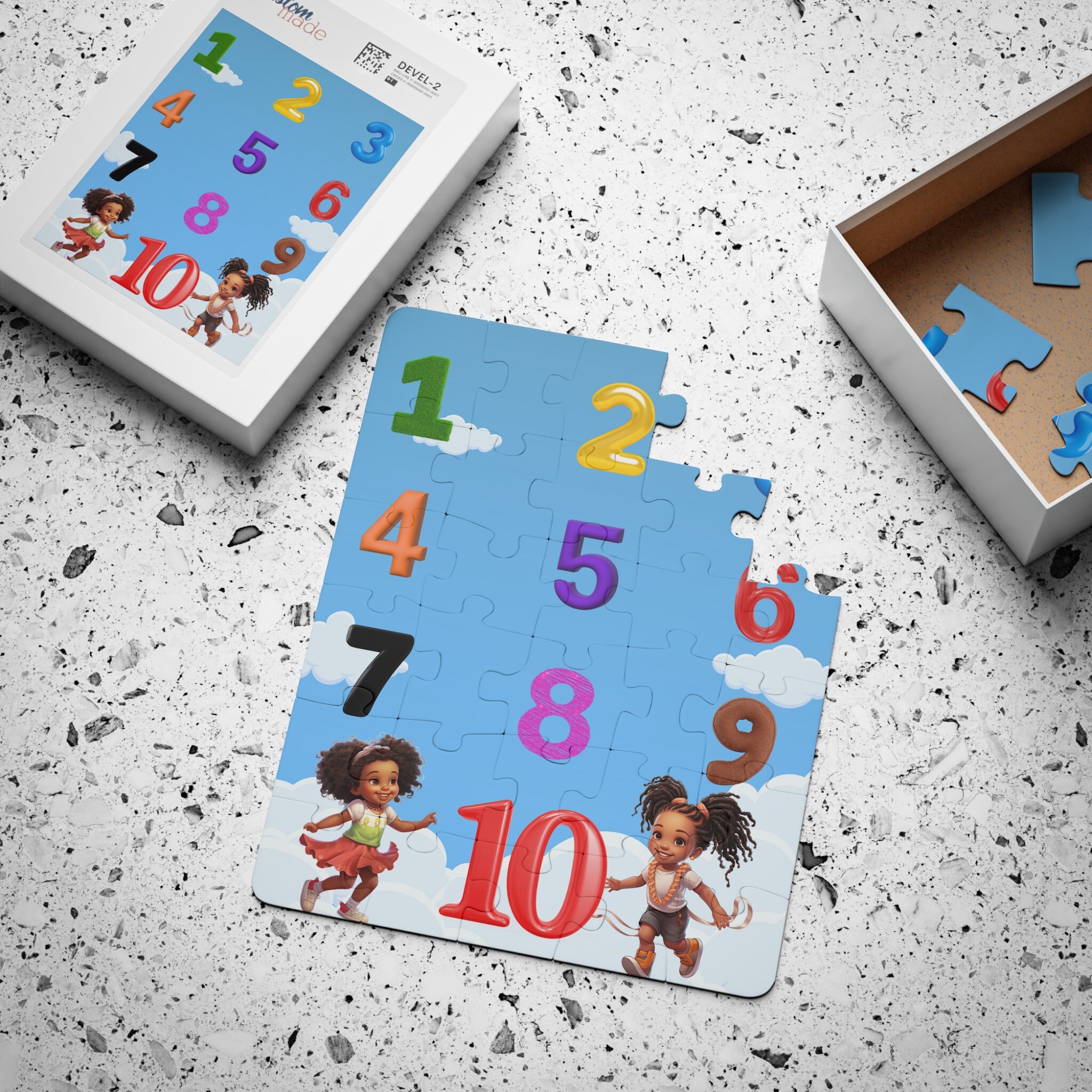 Numbers Kids' Puzzle - African American Girl - Black Kids - Black Girl ...
