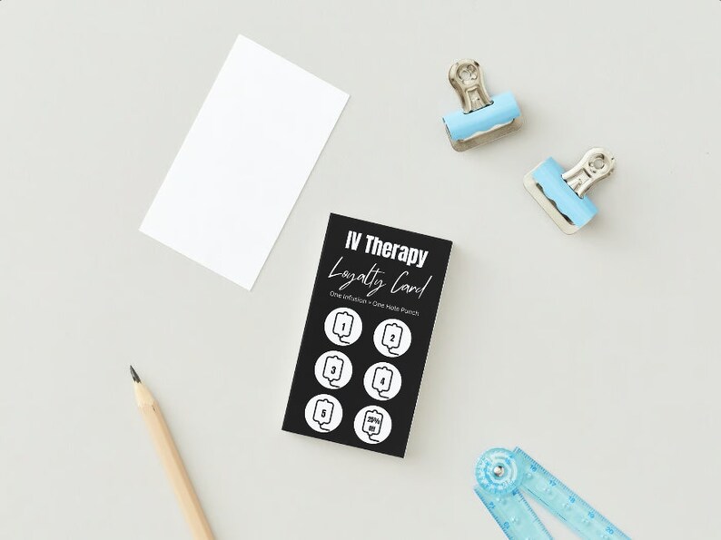 IV Therapy Loyalty Card - PDF/PNG Instant Download - Etsy