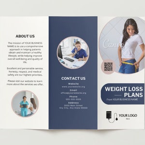 Weight Loss Brochure- Editable Canva Template - Etsy