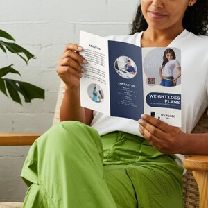 Weight Loss Brochure- Editable Canva Template - Etsy