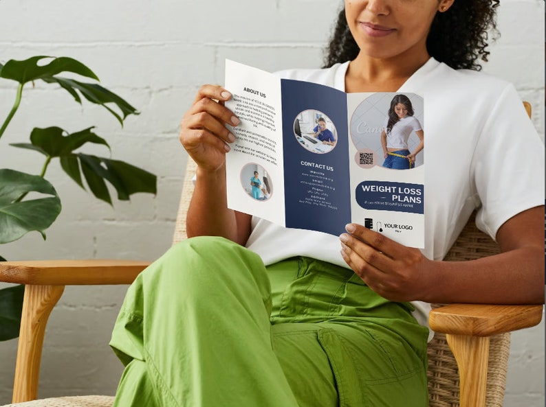 Weight Loss Brochure- Editable Canva Template - Etsy