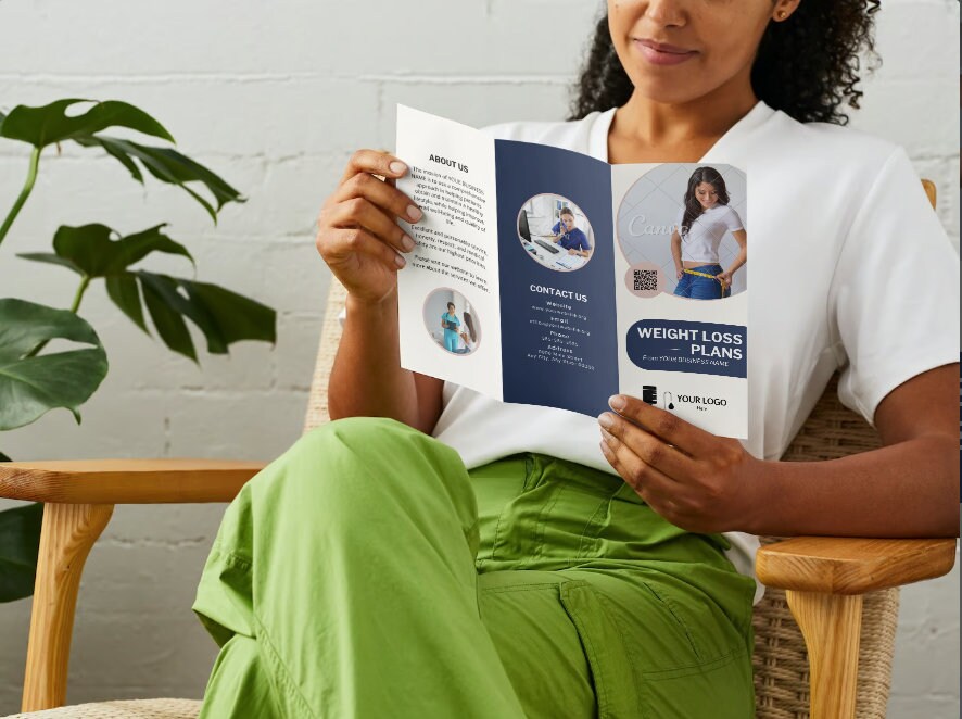 Weight Loss Brochure- Editable Canva Template - Etsy
