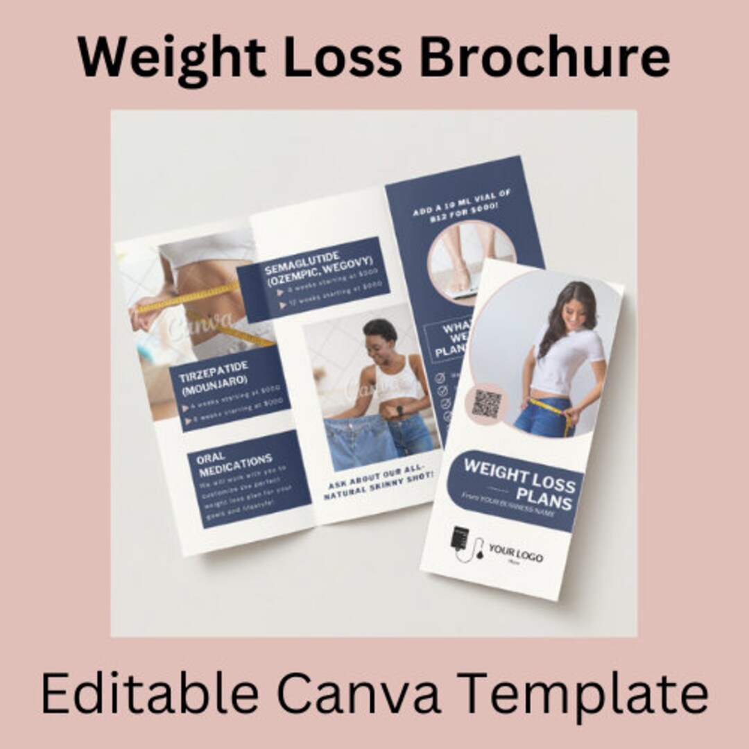 Weight Loss Brochure- Editable Canva Template - Etsy